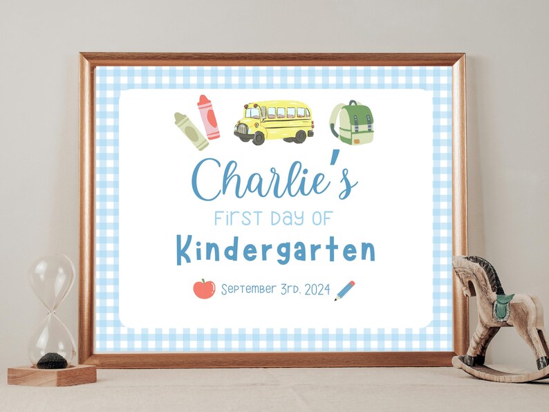 First Day of School Editable Printable Sign, Back to School Photo Prop ...
