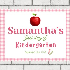 First Day of School Editable Printable Sign, Back to School Photo Prop ...