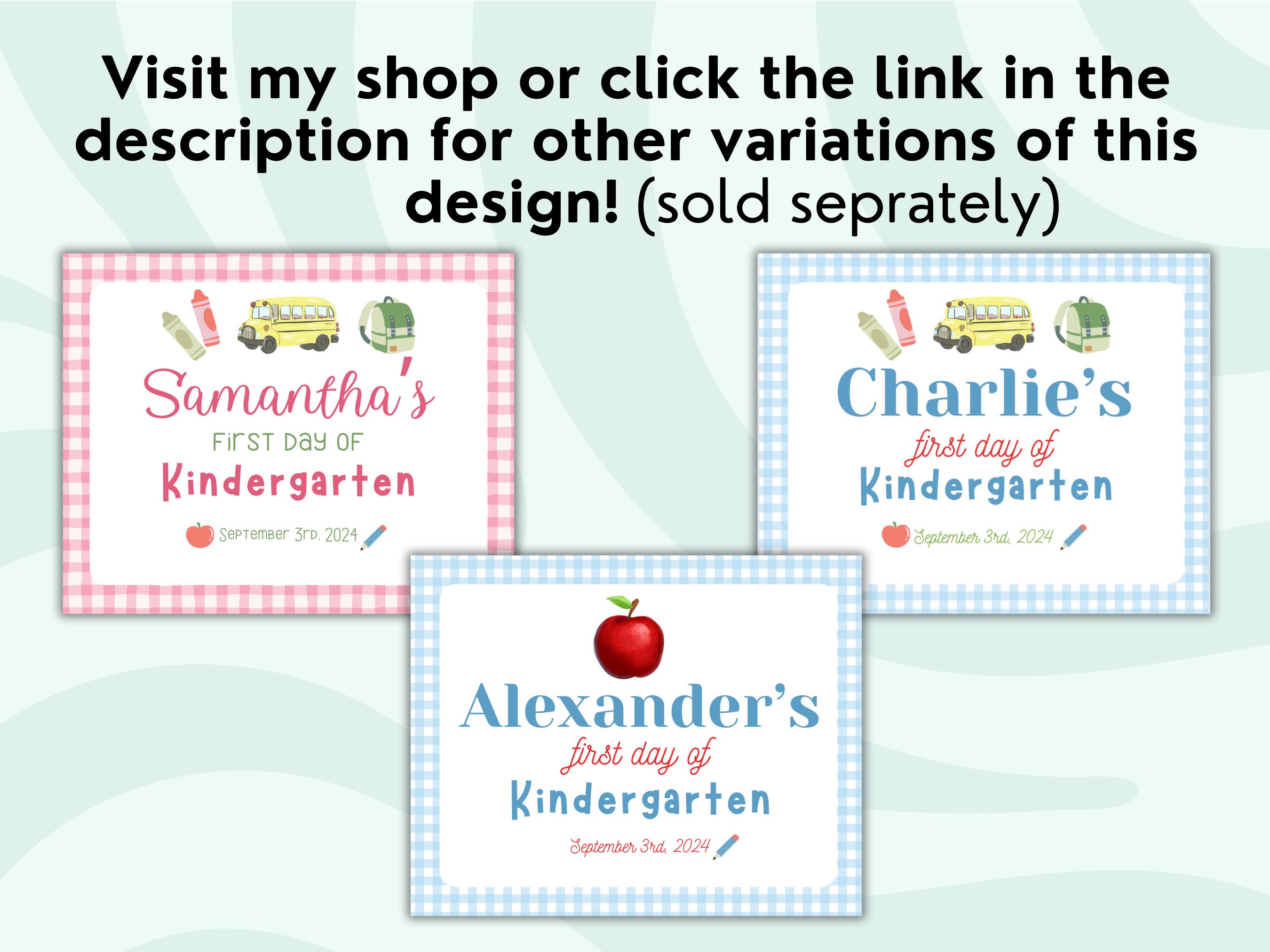 First Day of School Editable Printable Sign, Back to School Photo Prop ...