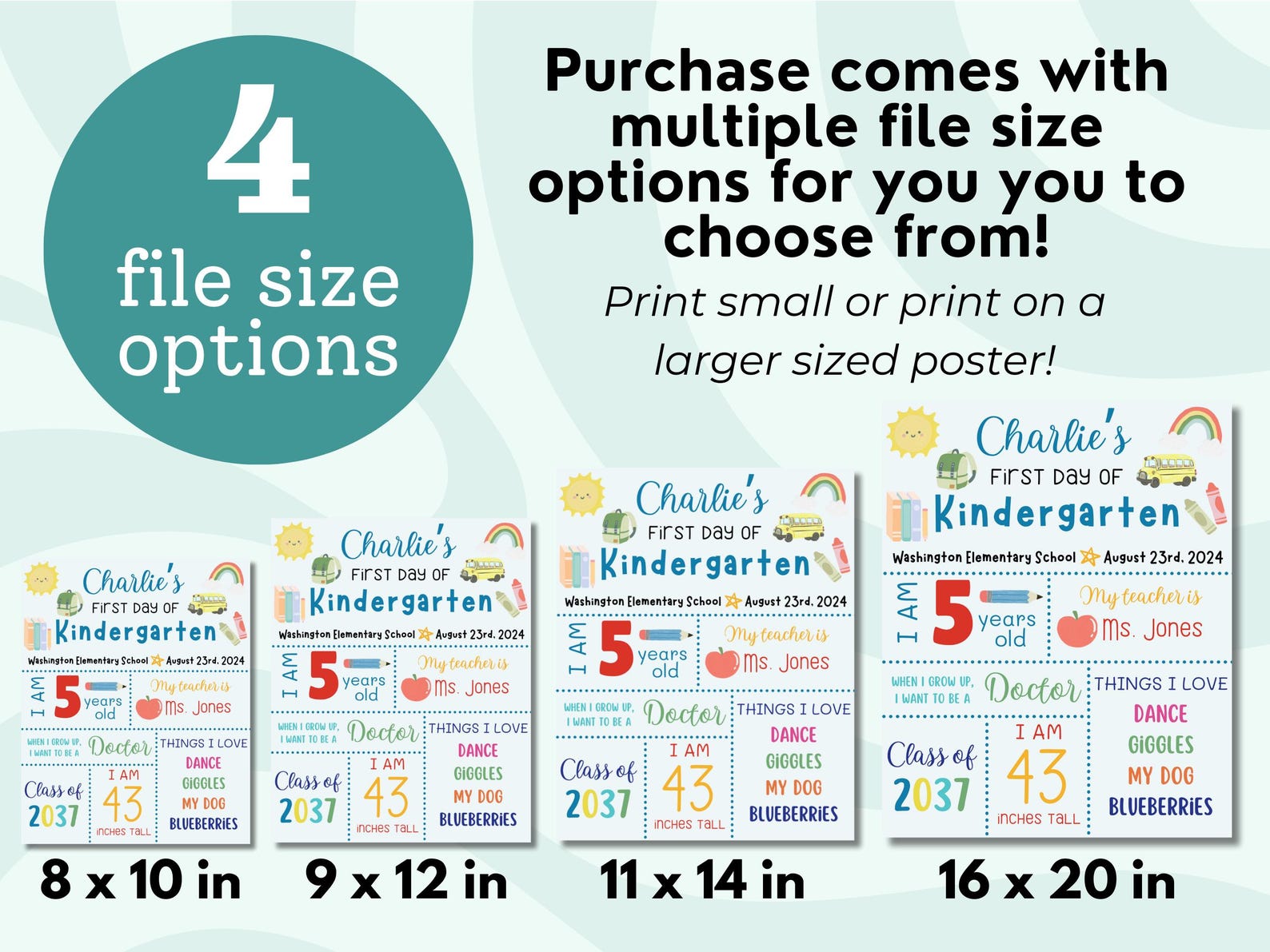 First Day of School Editable Printable, Back to School Sign Photo Prop ...