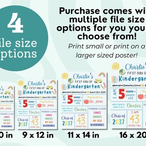 First Day of School Editable Printable, Back to School Sign Photo Prop ...