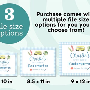 First Day of School Editable Printable Sign, Back to School Photo Prop ...