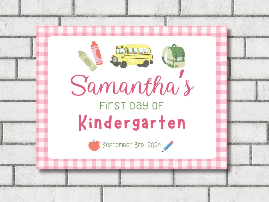 Editable First Day of School Sign, Printable Back to School Poster ...