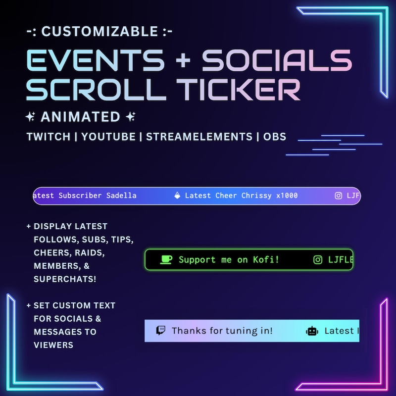 Socials Widget Rotator - Etsy