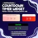 Countdown Timer Widget for Twitch Youtube Streams | Animated Starting ...