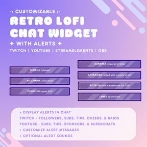 Streamer Chat Widget With Alerts for Streamelements | Animated Twitch ...