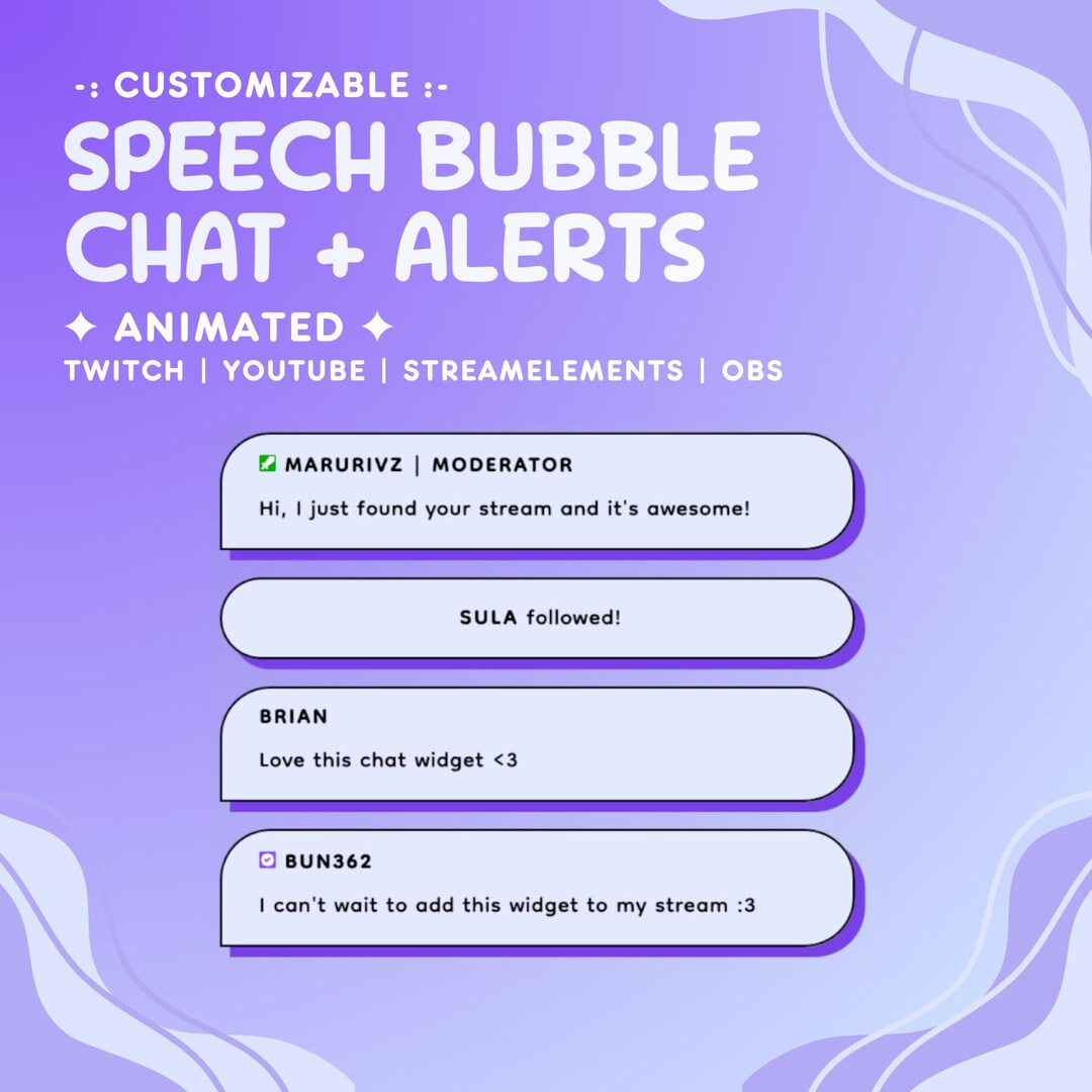 Streamer Chat Widget With Alerts | Twitch Chat Widget Youtube Chat ...