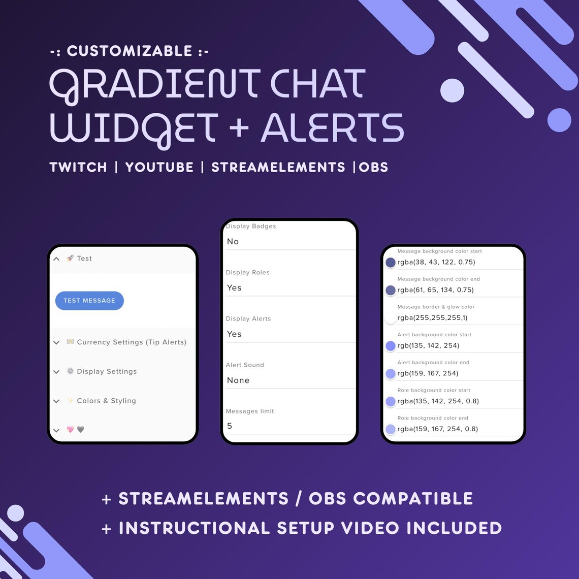 Twitch Chat Widget With Alerts | Streamelements & OBS | Minimal ...