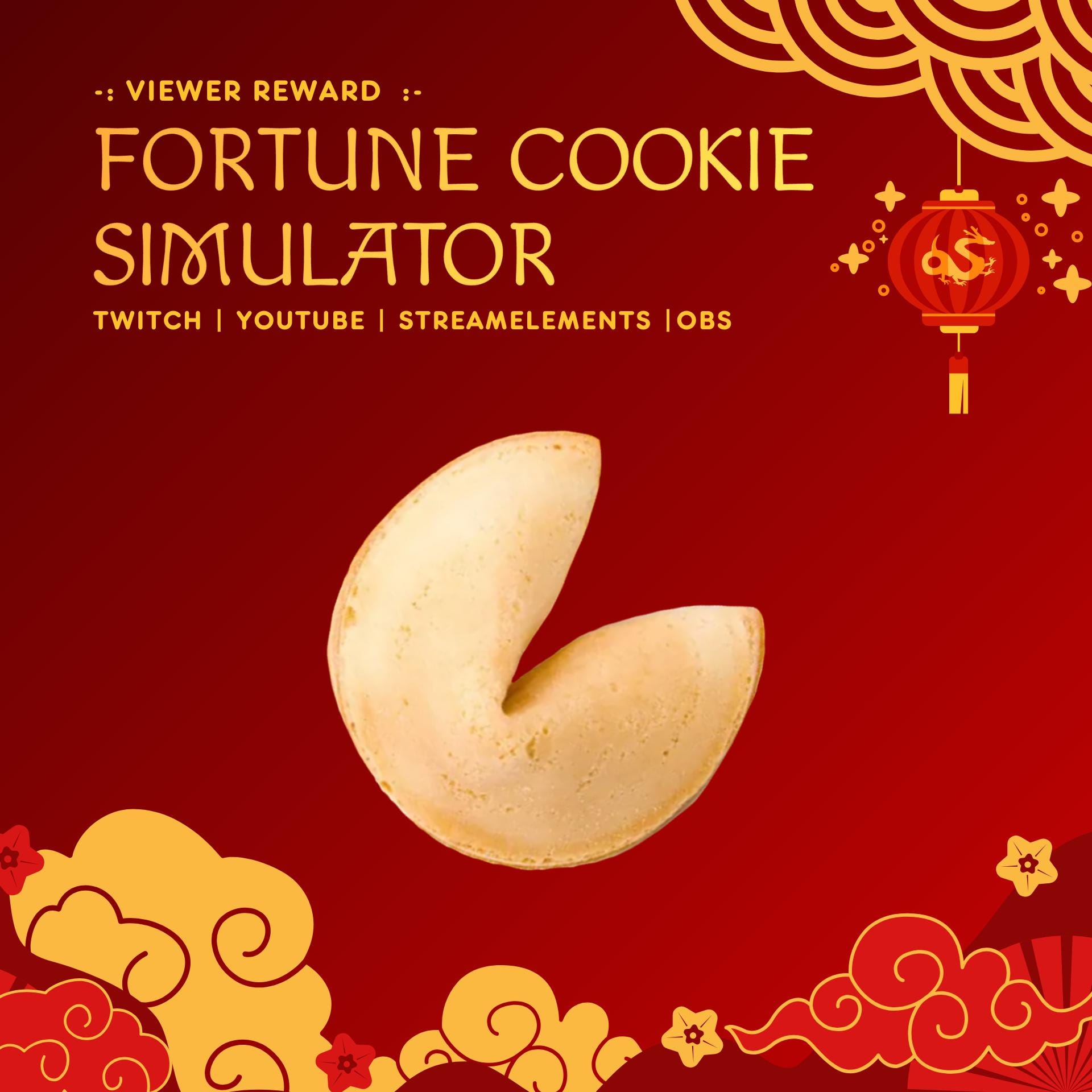 Streamer Fortune Cookie Reward Game | Interactive Twitch Chat Widget ...