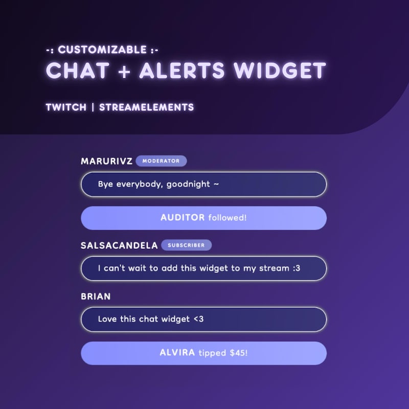Twitch Chat Widget - Etsy