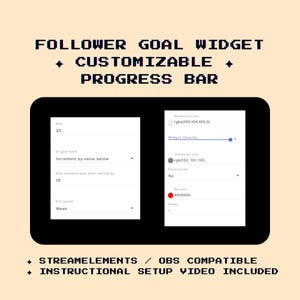 Follower Goal Bar Retro 8-bit Pixelated Customizable Streamer Widget - Etsy