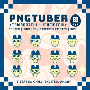 Pngtuber Tamagotchi Mametchi | Twitch Youtube OBS | Streamer Asset ...