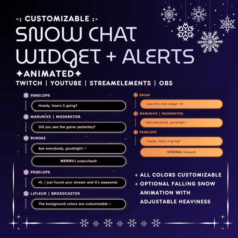 Streamer Chat Widget With Alerts | Twitch Chat Widget Youtube Chat ...