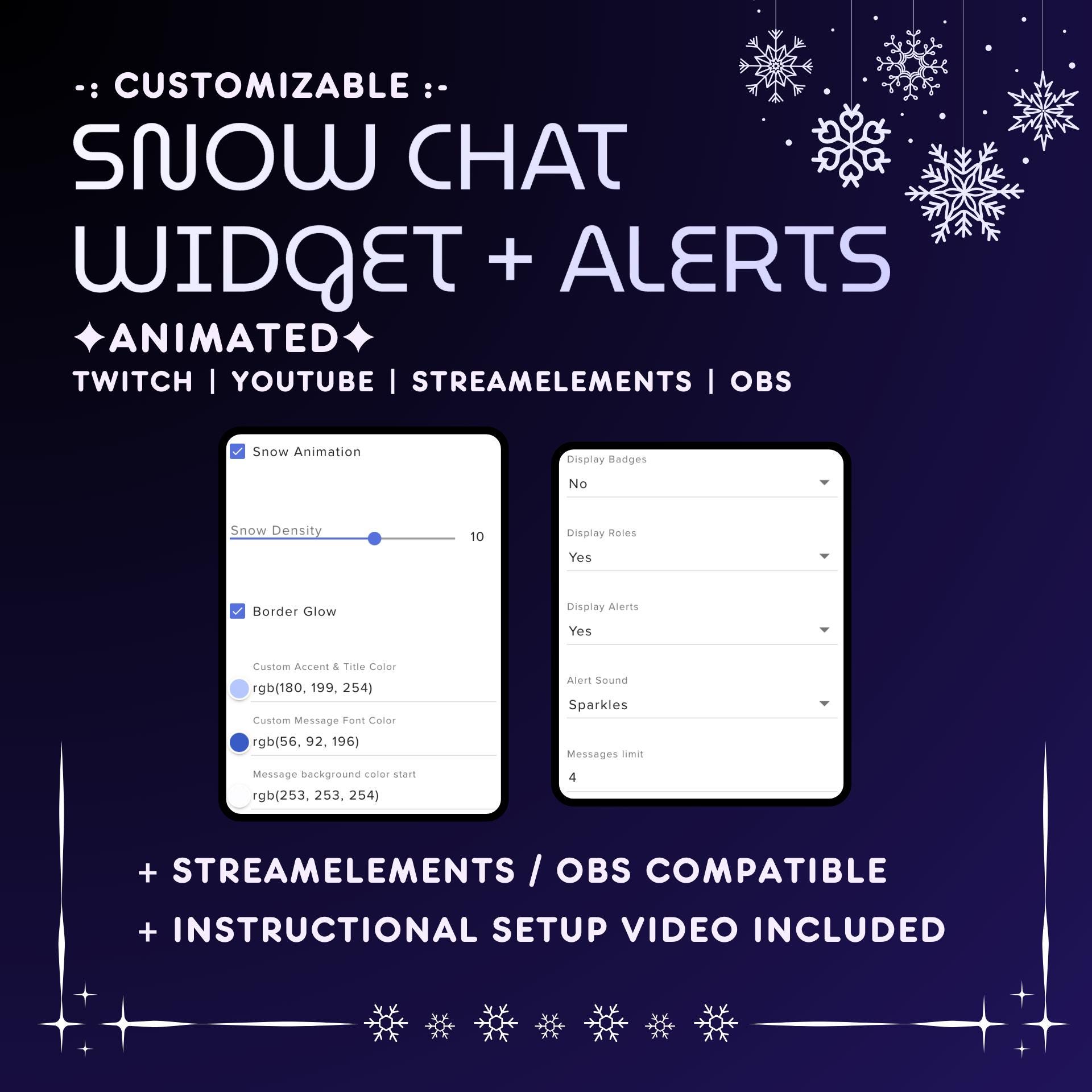 Streamer Chat Widget With Alerts | Twitch Chat Widget Youtube Chat ...