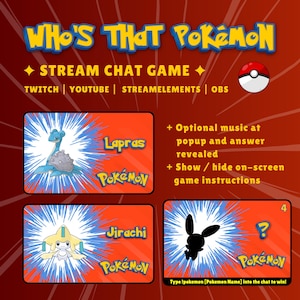 Who's That Pokémon Stream Chat Game | Interactive Twitch Chat Widget ...