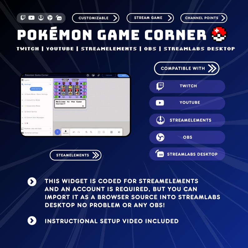 Twitch Pokémon Game Corner Slots Stream Game | Interactive Twitch Chat ...