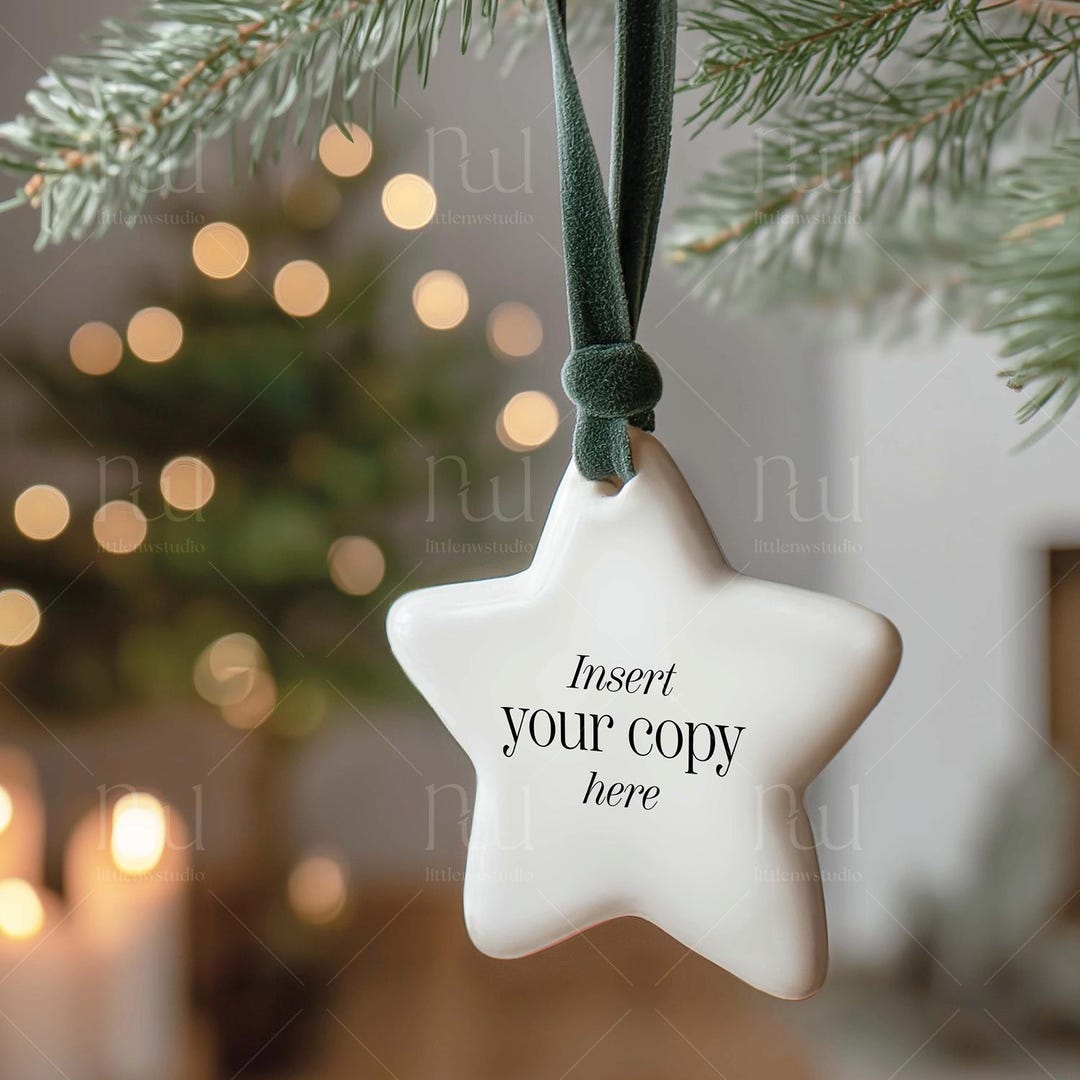 Ceramic Christmas Star Ornament Design Display Template | Photoshop PSD ...