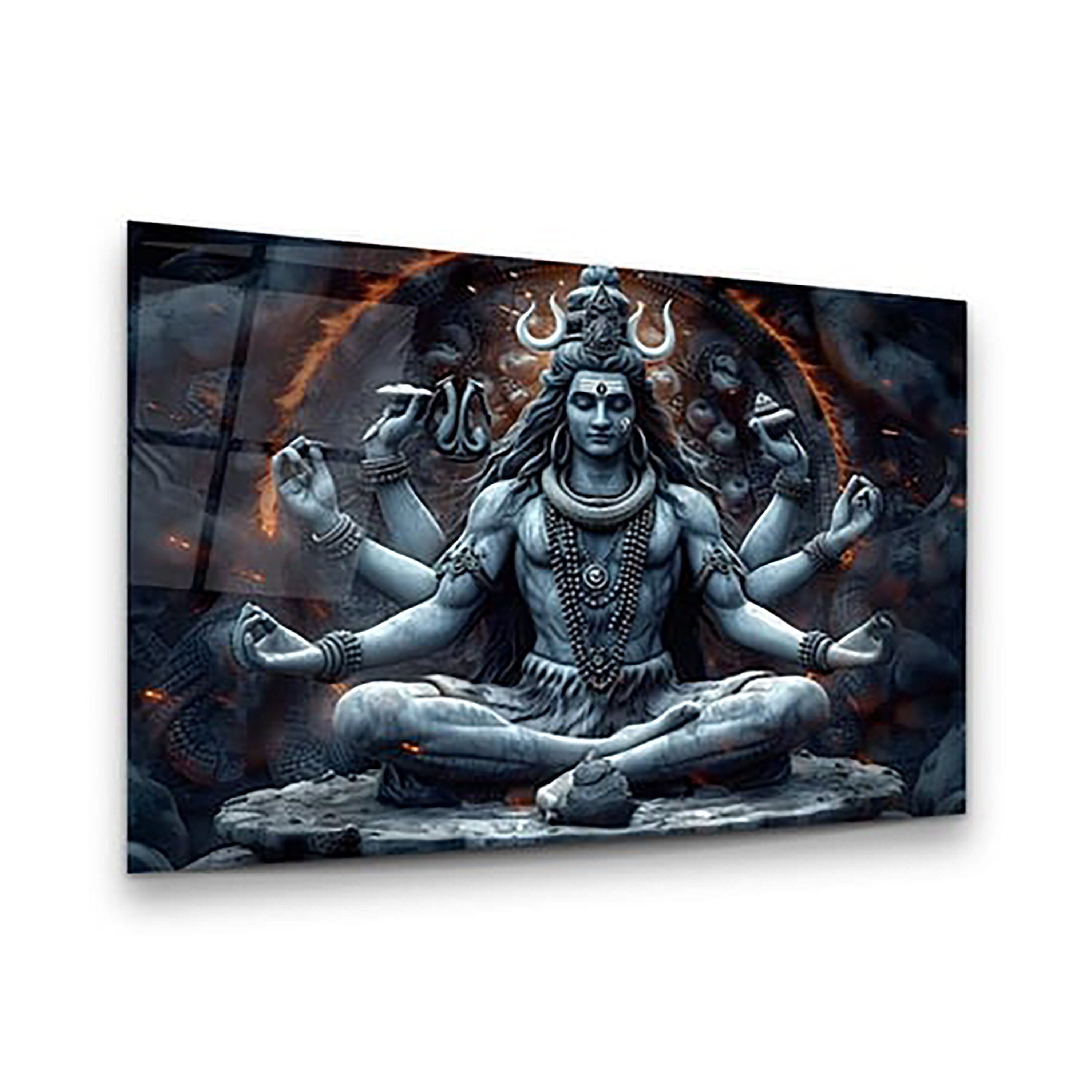 Hindu God Shiva Wall Art,housewarming Gifts,women's Gifts,tempered ...