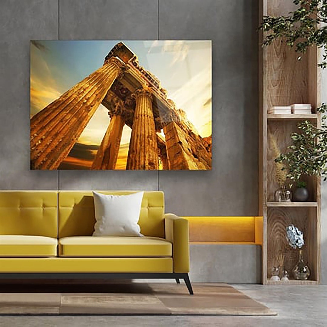 Roman Ruins Glass Wall Art,historical Architecture Art ,classic Wall ...