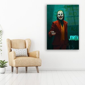 Joker Wall Art, Tempered Glass Wall Art, Glass Print, Home Wall Decor ...