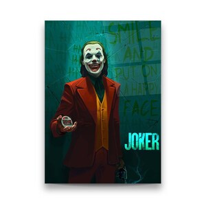 Joker Wall Art, Tempered Glass Wall Art, Glass Print, Home Wall Decor ...