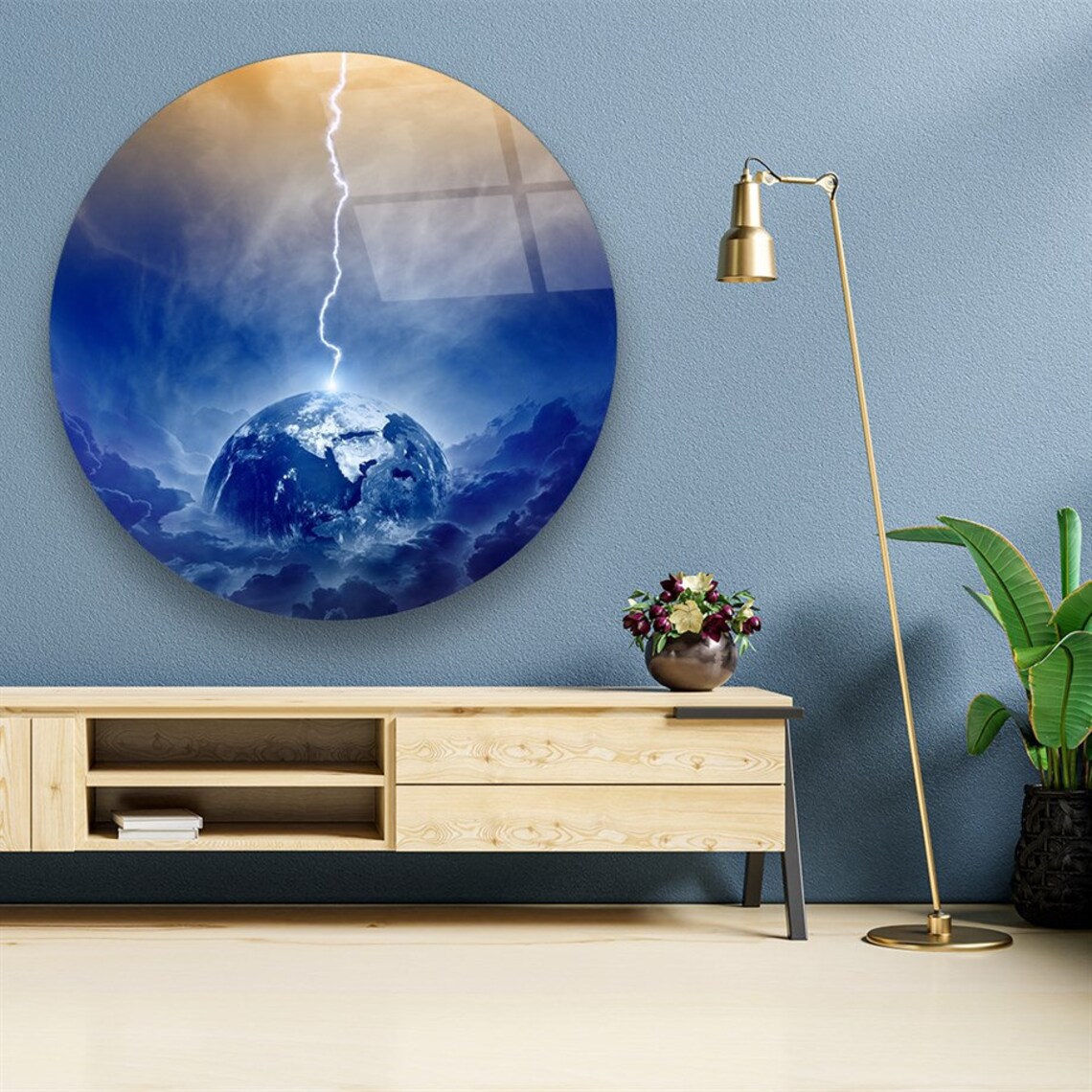 Manipulative World Wall Decor,glass Wall Art,frameless Free Floating ...