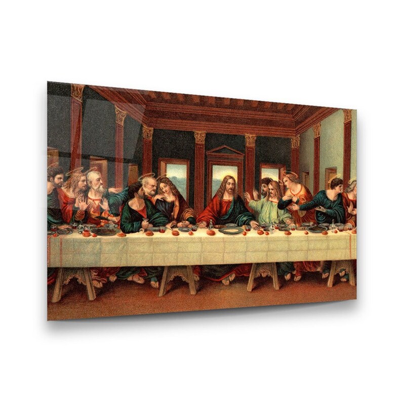 Leonardo Da Vinci's Last Supper, Tempered Glass Wall Art - Etsy