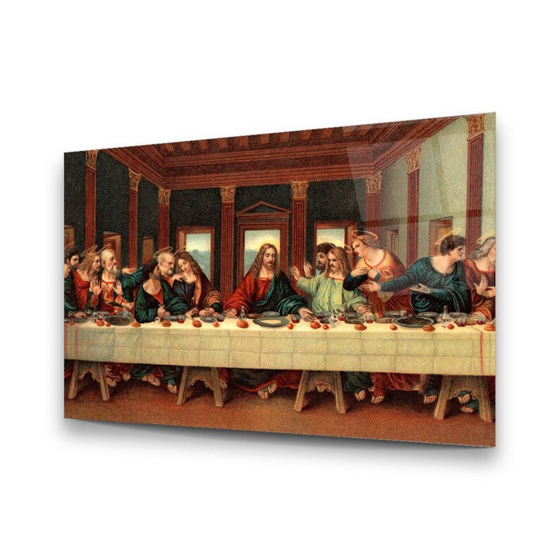 Leonardo Da Vinci's Last Supper, Tempered Glass Wall Art - Etsy