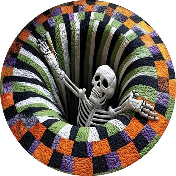 3D Skeleton Halloween Rug, Spooky Optical Illusion Floor Decor - Etsy