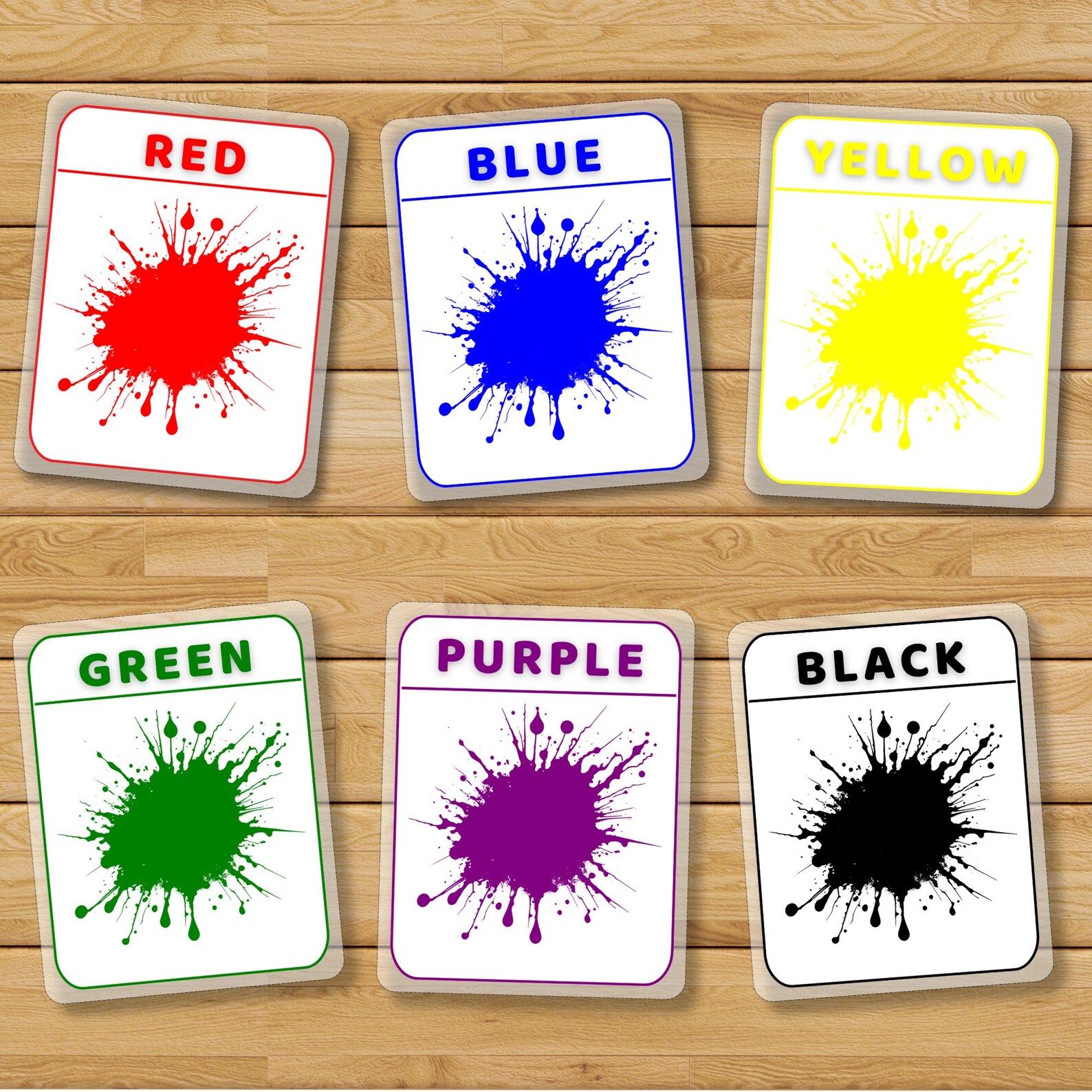 Color Flashcards, Preschool Flashcards, Printable Color Cards, Learning ...