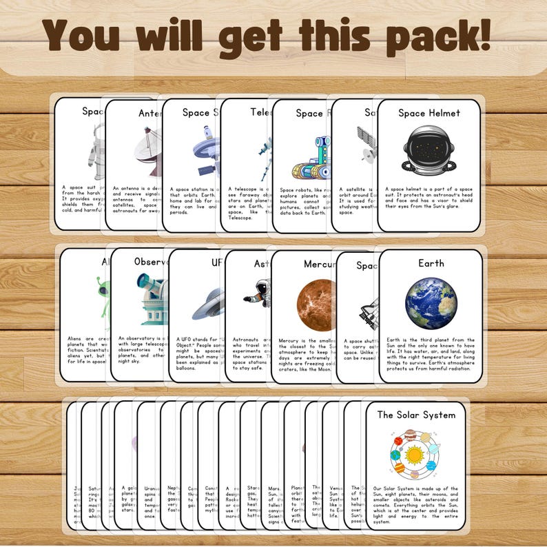Outer Space Fact Cards, Solar System Fact Cards, Planet Flashcards ...