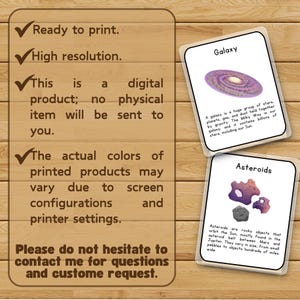 Space Fact Cards, Solar System Flashcards, Homeschool Printable (PDF ...