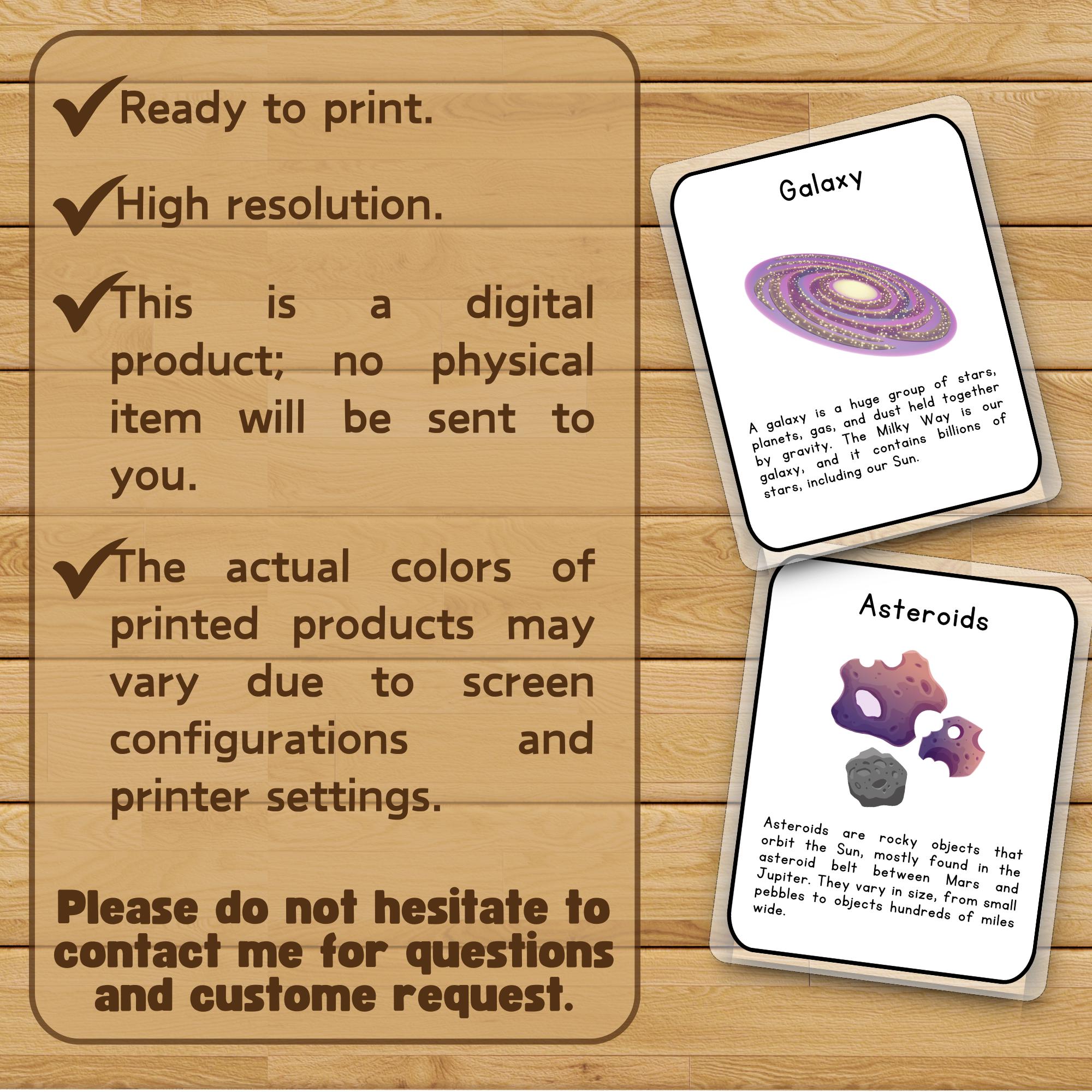 Outer Space Fact Cards, Solar System Fact Cards, Planet Flashcards ...