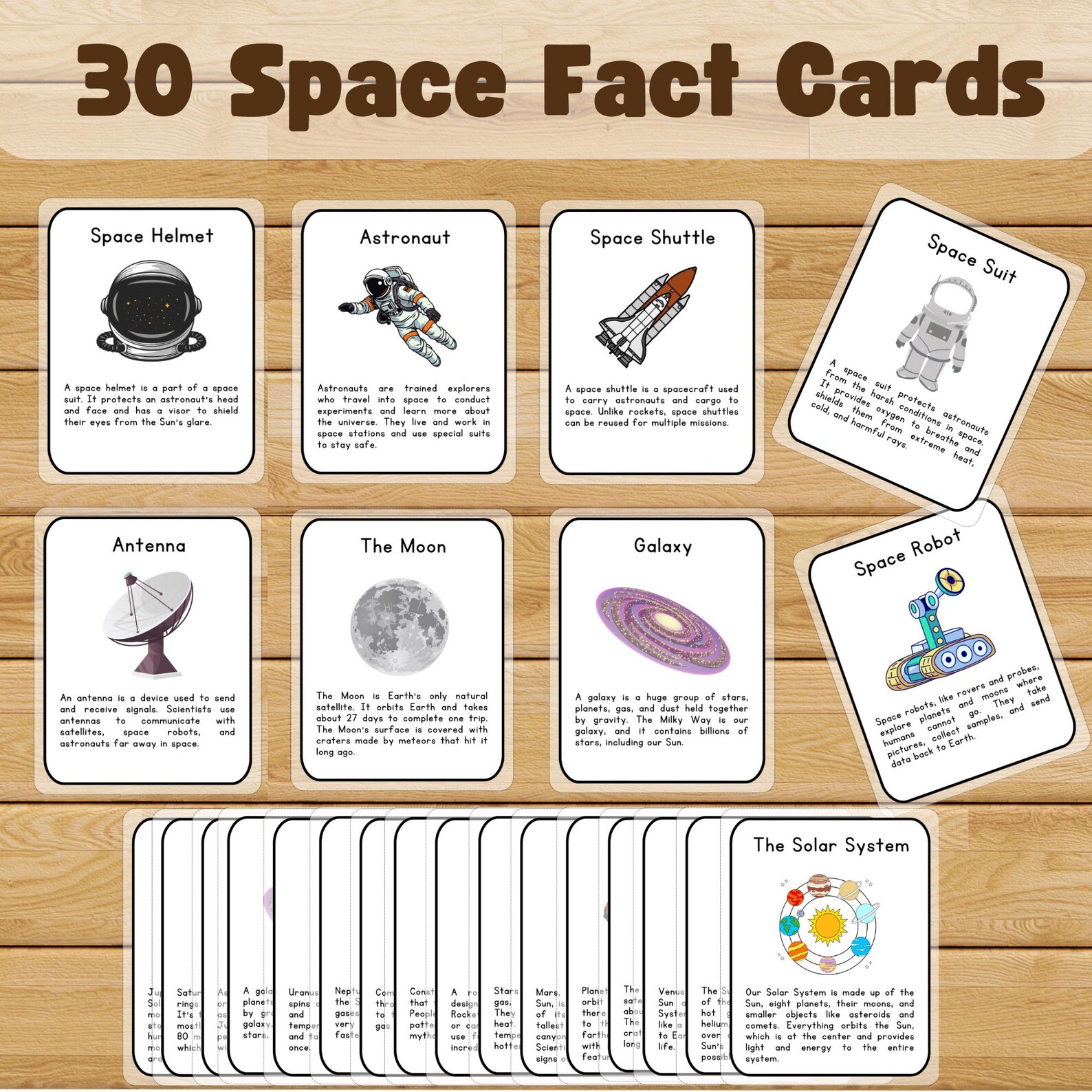 Outer Space Fact Cards, Solar System Fact Cards, Planet Flashcards ...