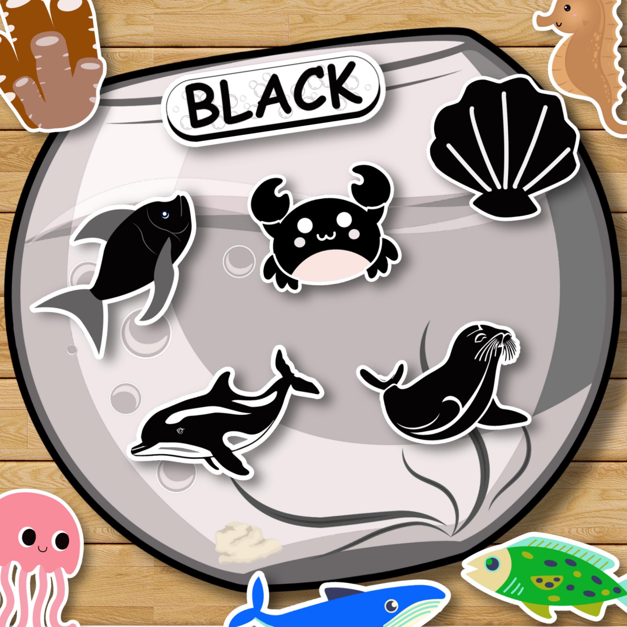 Sea Animals Color Sorting Game, Preschool Learning Binder (printable ...