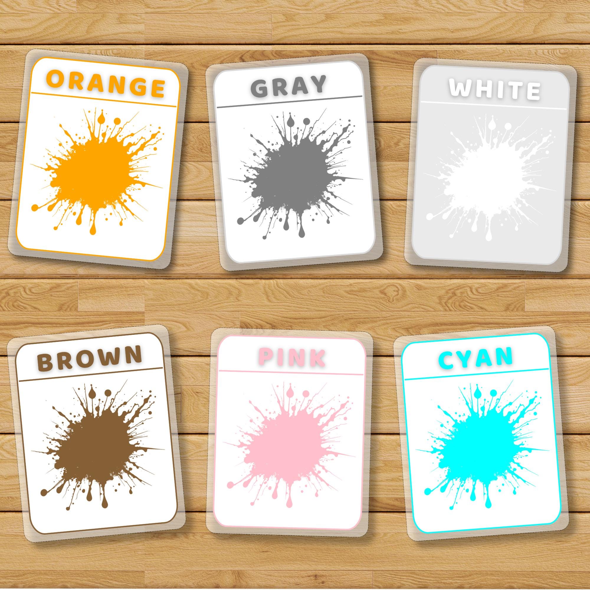 Color Flashcards, Preschool Flashcards, Printable Color Cards, Learning ...
