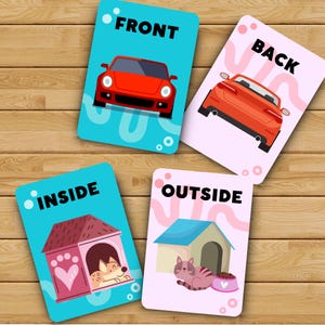 Opposites Matching Flashcards, Printable Vocabulary Activity, Pairing ...