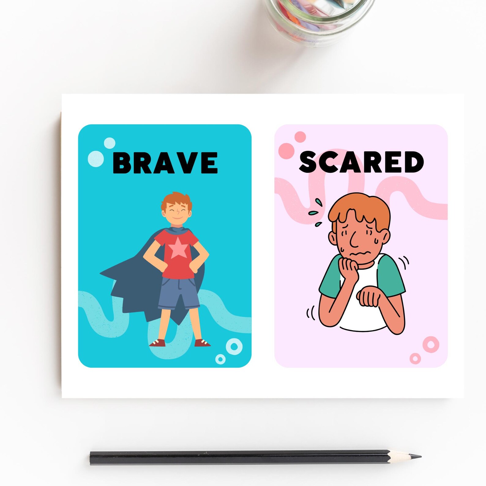 Opposites Matching Flashcards, Printable Vocabulary Activity, Pairing ...