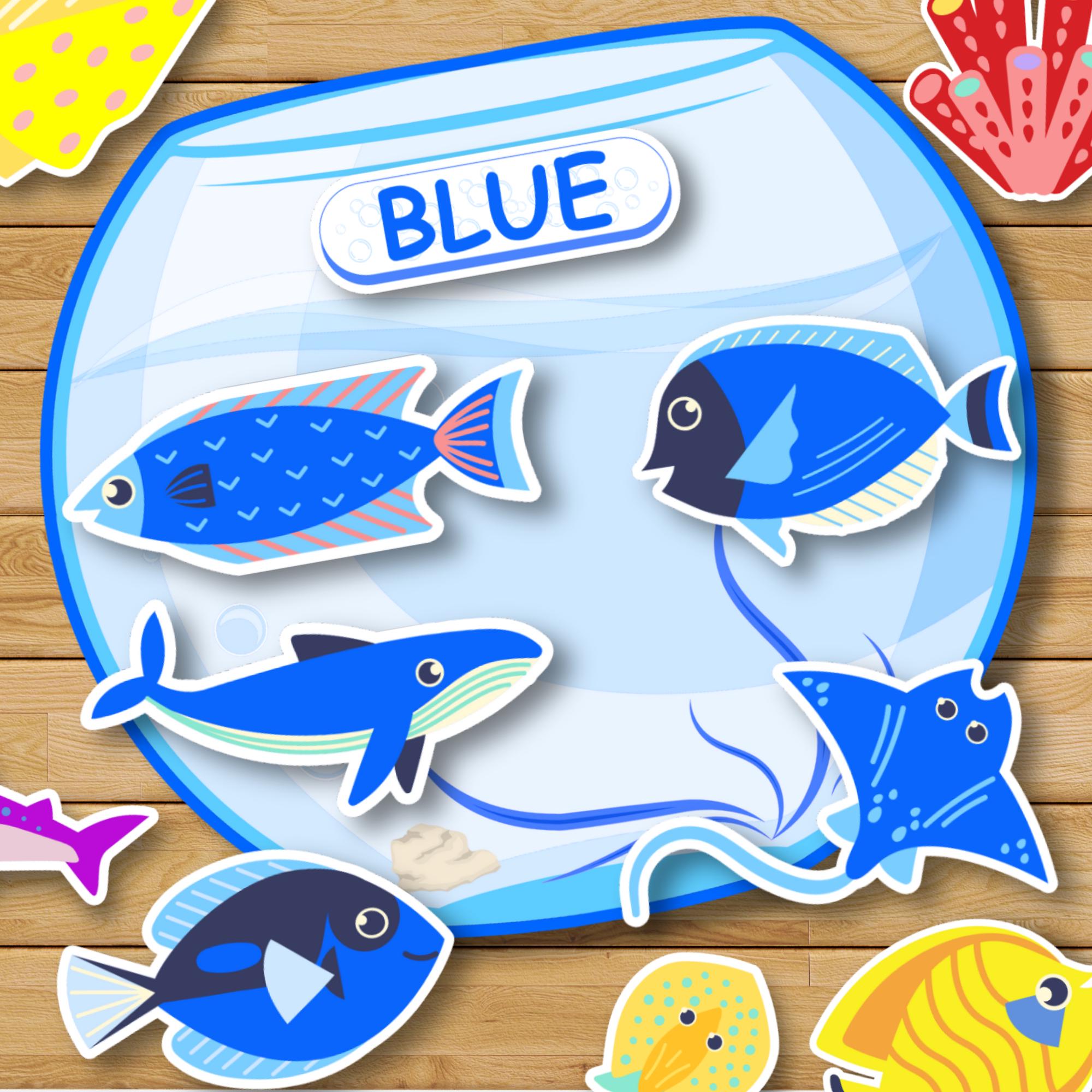 Sea Animals Color Sorting Game, Preschool Learning Binder (printable ...