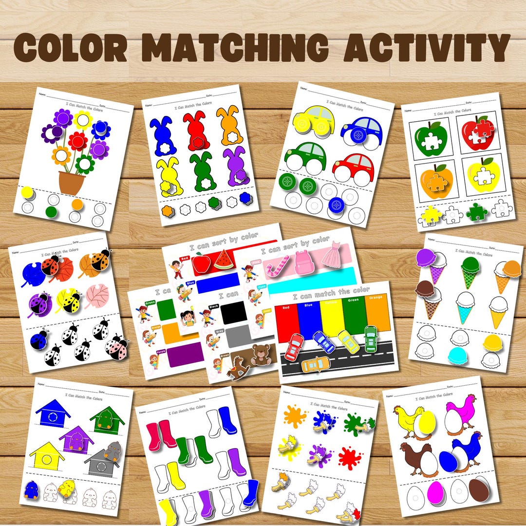 Color Matching Activity for Kids, Toddler Color Printable, Montessori ...