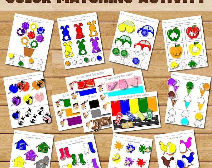 Santa Color Matching Game, Christmas Preschool Printable (PDF) - Etsy ...