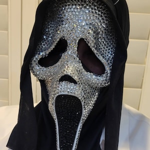 Rhinestone Ghost Face SCREAM Mask - Etsy