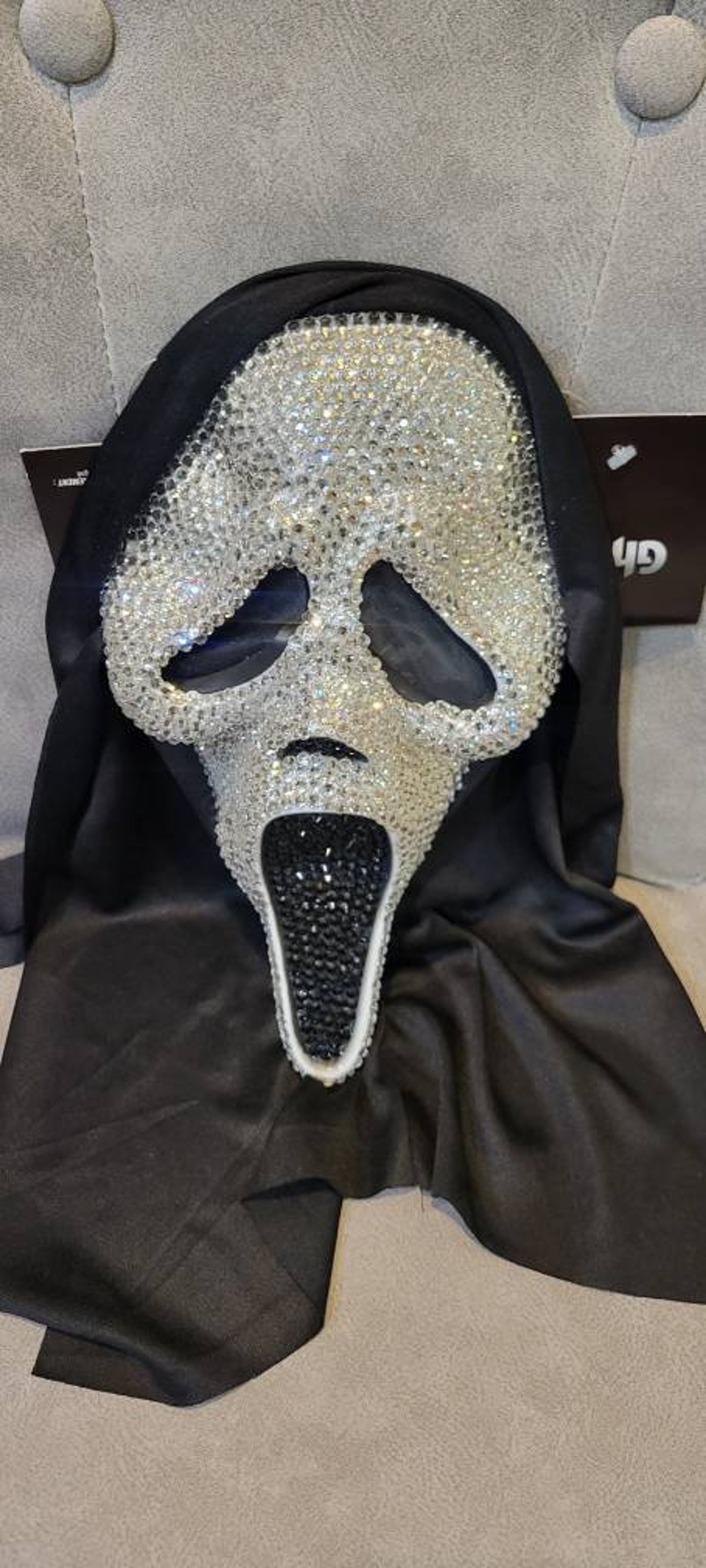 Rhinestone Ghost Face SCREAM Mask - Etsy