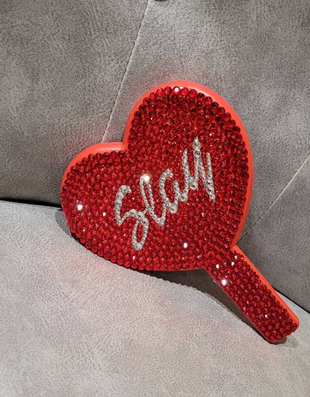 Custom Name Bedazzled Hand Held Mirror - Etsy