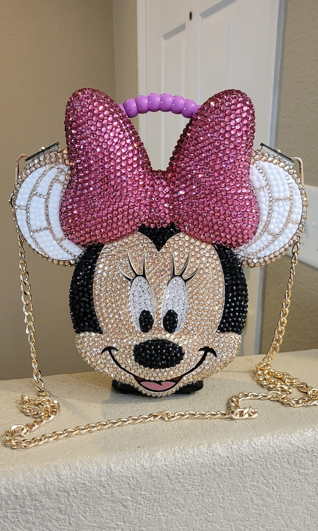 Bedazzled Concha Inspired Minnie Mouse Crossbody Purse - Etsy
