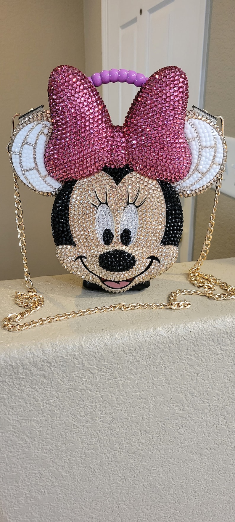 Bedazzled Concha Inspired Minnie Mouse Crossbody Purse - Etsy
