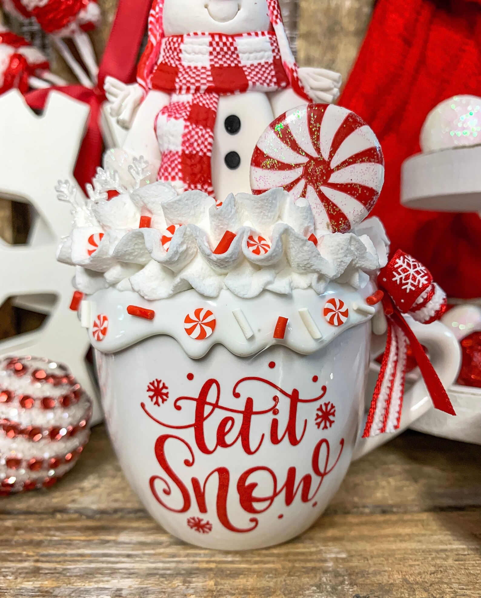 Snowman Mini Mug Christmas Mini Mug Snowman Decor - Etsy