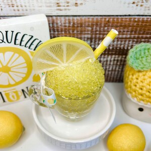 Lemon Ice Mini Mug Lemon Decor for Tiered Tray Fake Food - Etsy