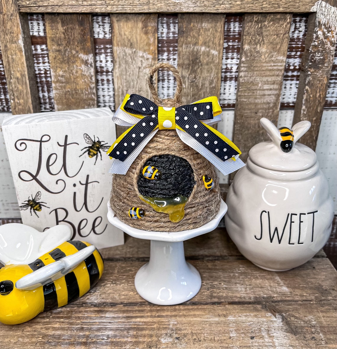 Fake Beehive Bee Decor for Tiered Tray Honey Bee Decor - Etsy