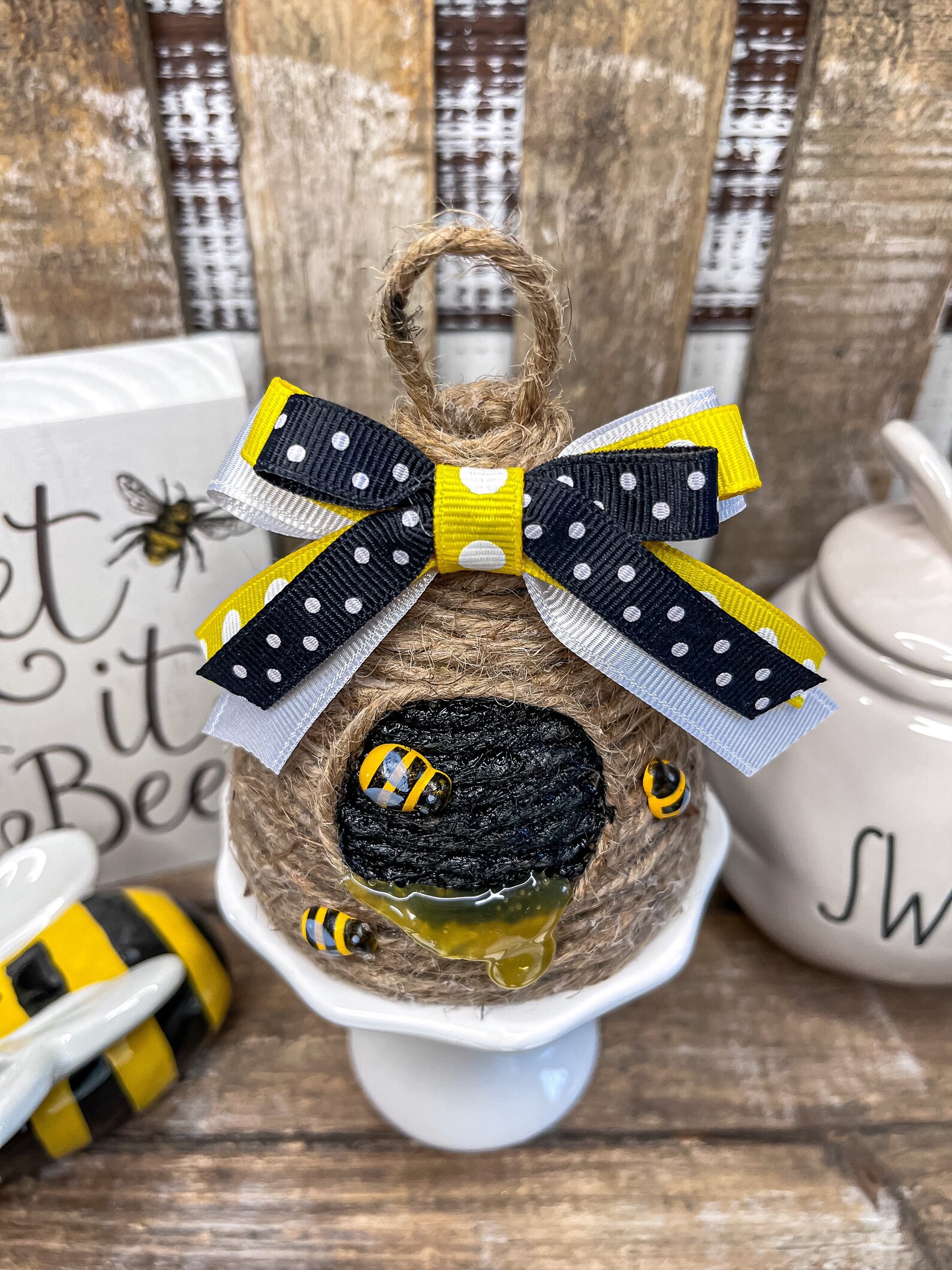 Fake Beehive Bee Decor for Tiered Tray Honey Bee Decor - Etsy